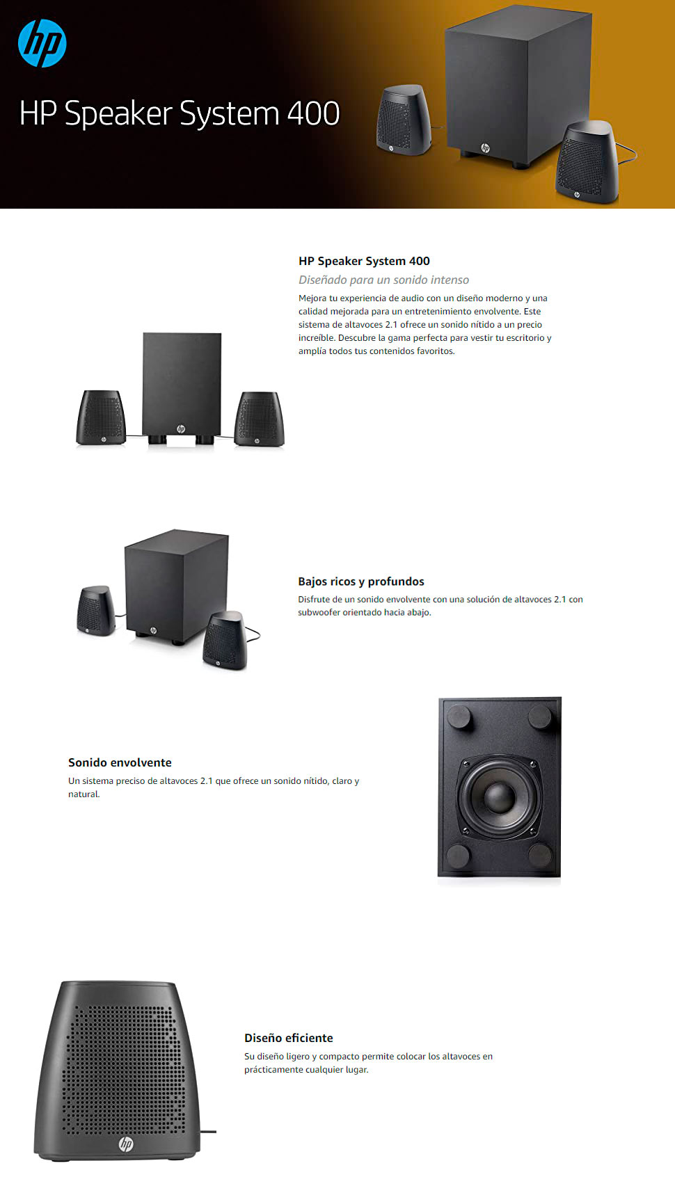 HP Parlante PC HP400 | PC Factory